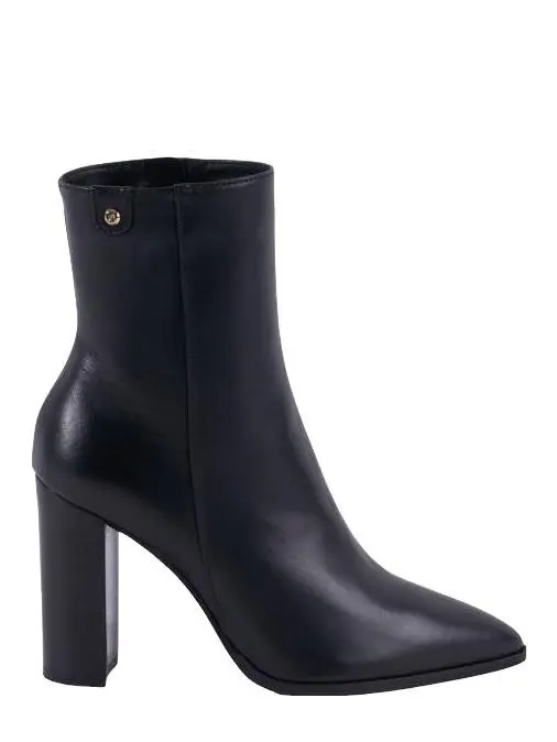 STINAA.J Lily Orthopedic Pointed Toe Booties - Black Leather