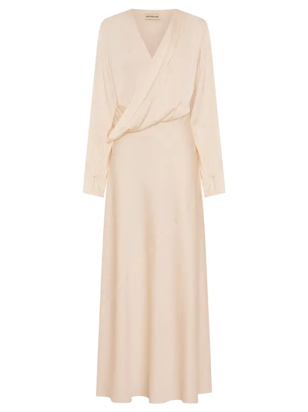 NICHOLAS Yuri Maxi Dress - Neutrals