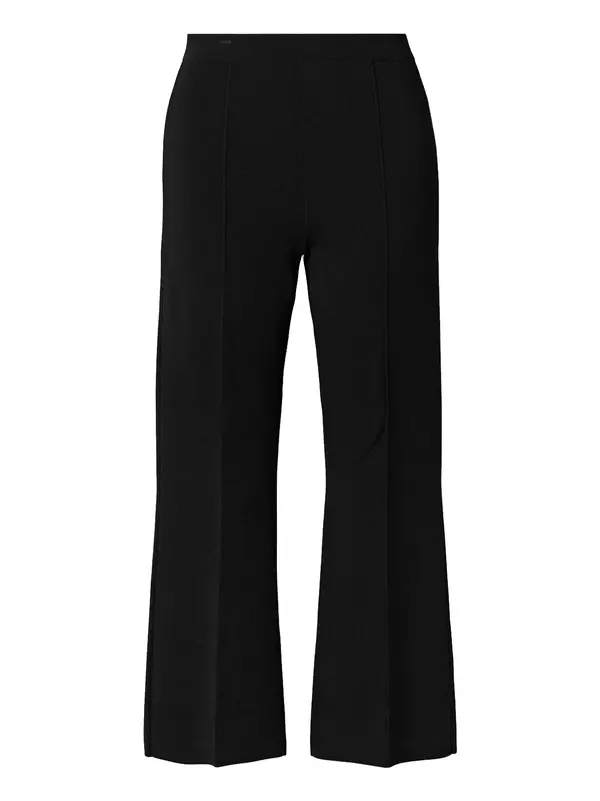 Theory Cropped Knitted Flared Pants - Black