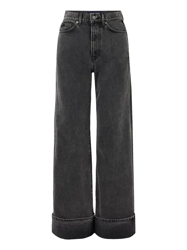 Veronica Beard Taylor High-rise Wide-leg Jeans - Gray