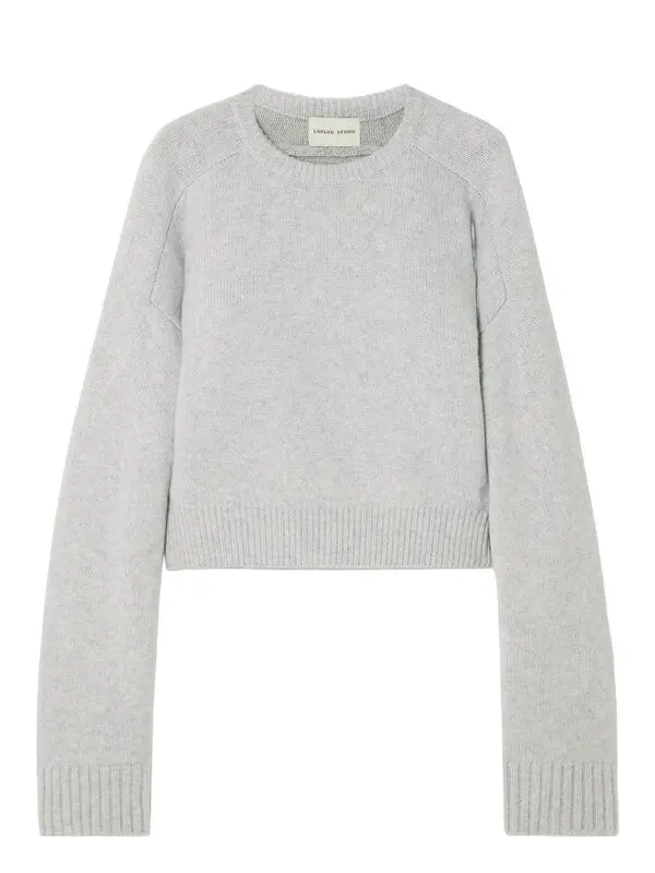 Loulou De Saison Bruzzi Wool And Cashmere-blend Sweater - Gray