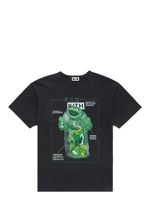 Kith X Sesame Street Oscar The Grouch Vintage Tee Shirt - Black