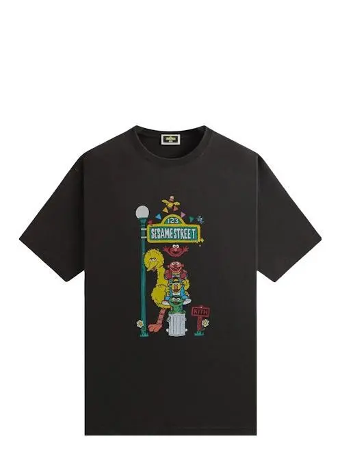 Kith X Sesame Street Lamp Vintage Tee Shirt - Black