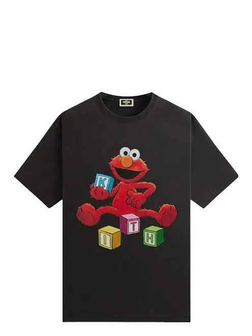 Kith X Sesame Street Alphabet Vintage Tee Shirt - Black