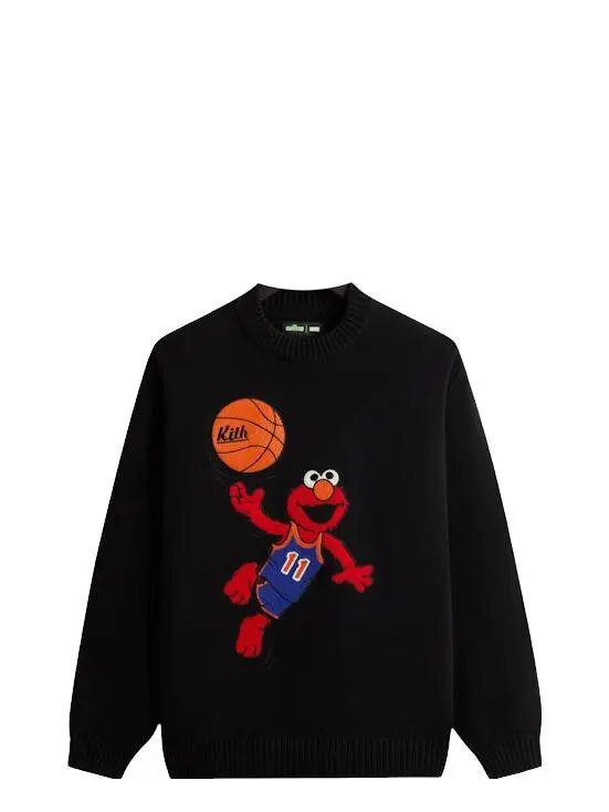 Kith X Sesame Street Elmo Crewneck Sweatshirt - Black