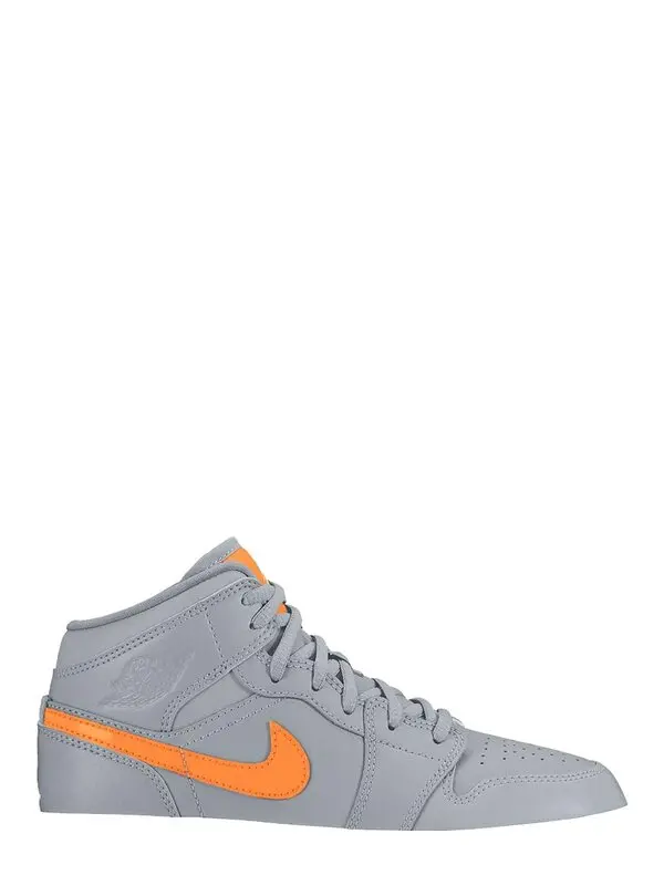 JORDAN 1 Mid Sneakers - Wolf Grey/bright Citrus/white