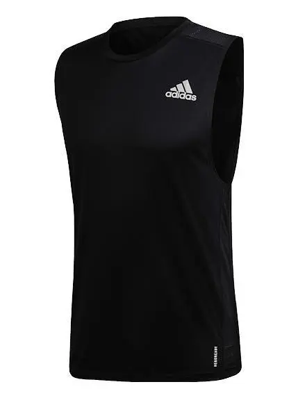 Adidas Own The Run Sleeveless Tee Shirt - Black