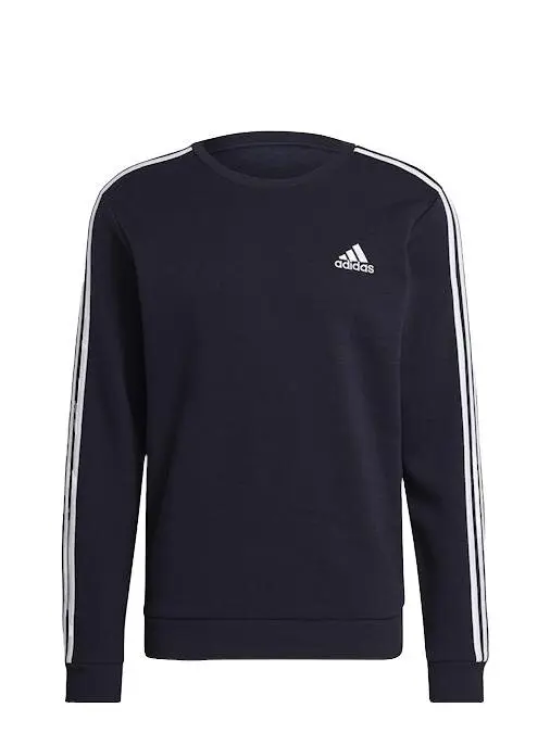 Adidas Essentials Fleece 3-stripes Sweatshirt - Legend Ink/white