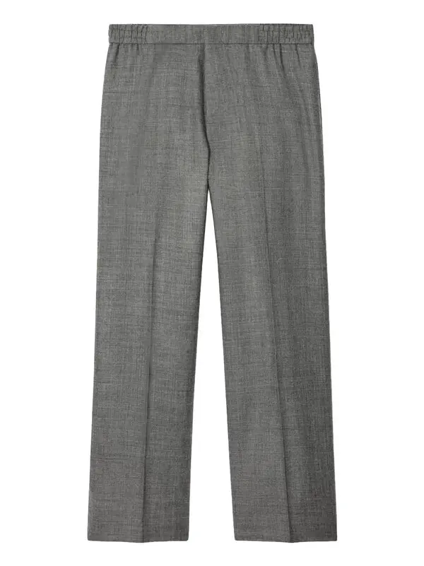 Cos Tailored Wool-flannel Straight-leg Track Pants - Gray