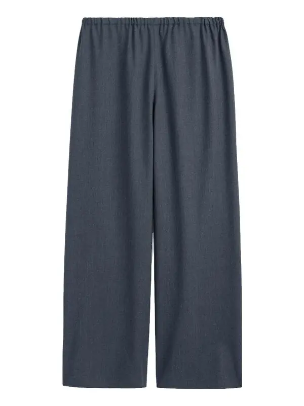 Cos Wool-blend Wide-leg Pants - Gray