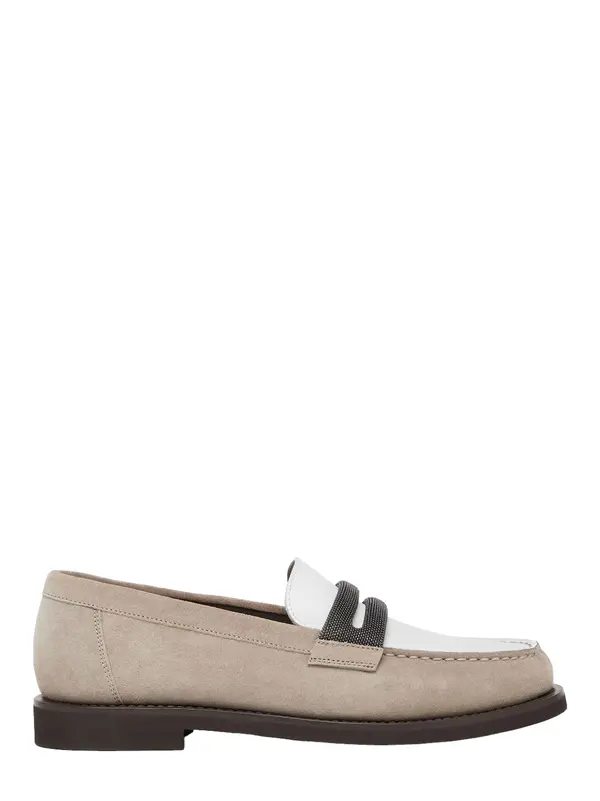 Brunello Cucinelli Suede Loafers - Neutrals