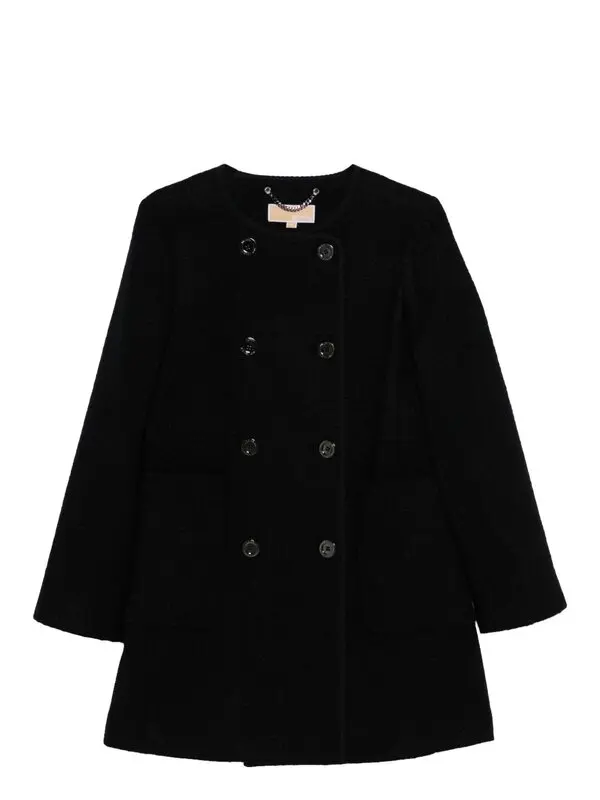 Michael Kors Bouclé Double-breasted Coat - Black
