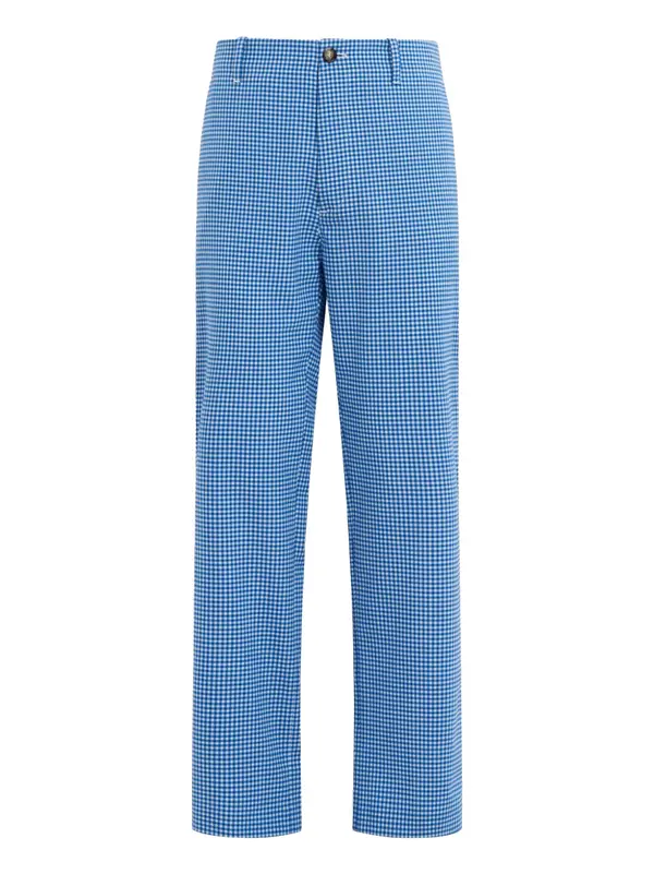 Marni Check Pattern Trousers - Blue