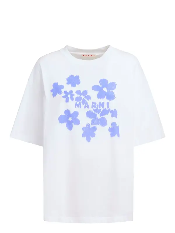 Marni Floral-print T-shirt - White
