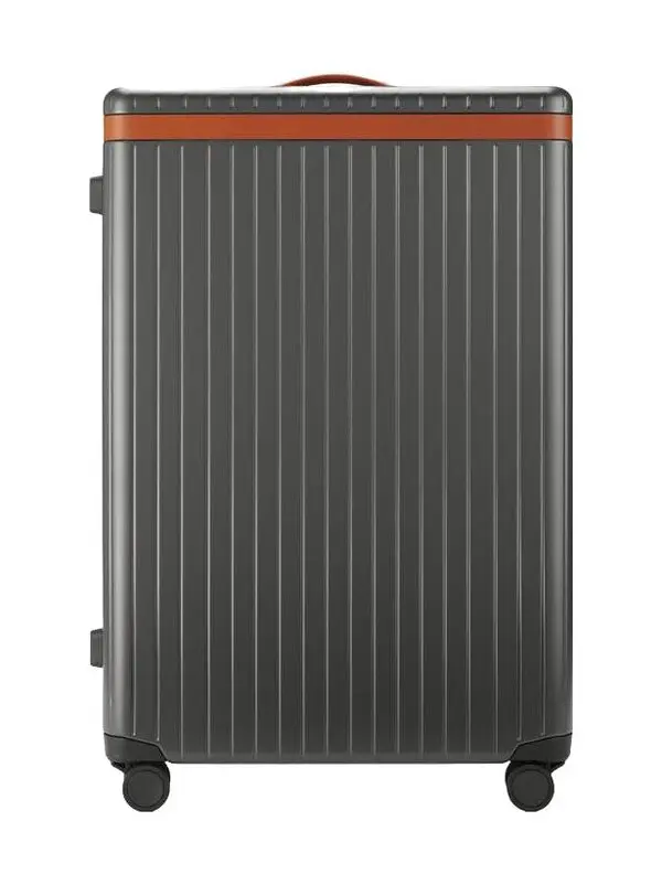 CARL FRIEDRIK The Large Check-in Suitcase - Grey /cognac