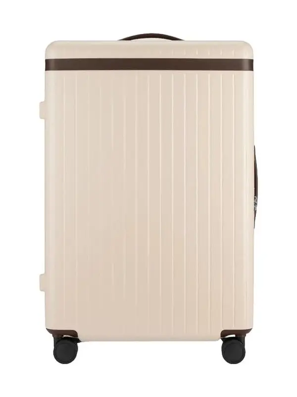 CARL FRIEDRIK The Large Check-in Zipped Suitcase - Sand / Chocolate