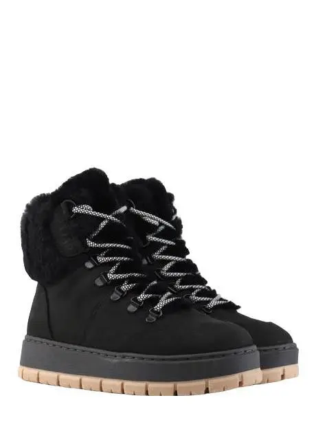 Pajar Chalet Faux Shearling Waterproof Bootie - Black