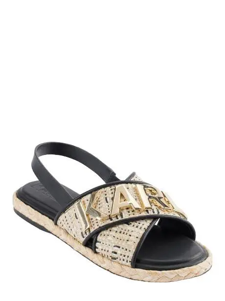 Karl Lagerfeld Paris Karl Lagerfeld Charla Slingback Sandal - Natural/ Black