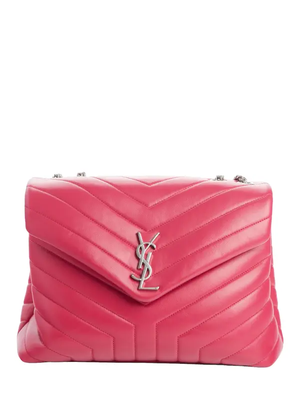 Saint Laurent Loulou Calfskin Leather Shoulder Bag - Freesia/freesia
