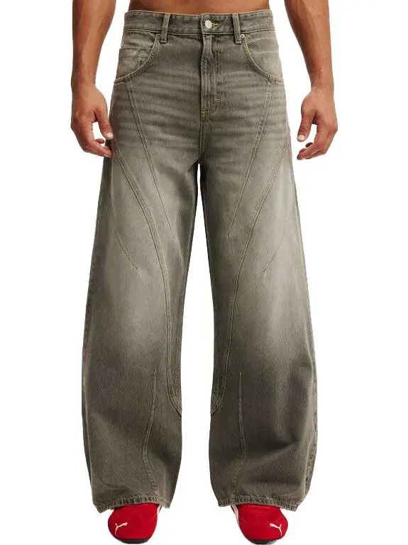 COTTON ON Super Baggy Balloon Jean - Seam Steel Grey