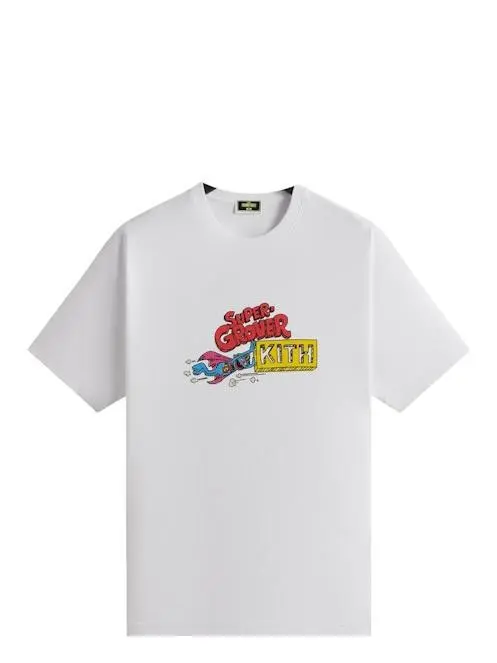 Kith X Sesame Street Super Grover Sketch Tee Shirt - White