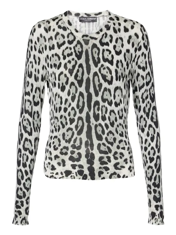 Dolce & Gabbana Animal-print Silk Sweater - Multicoloured