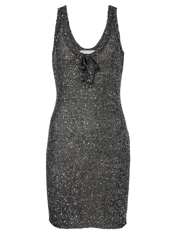 Alessandra Rich Sequined Minidress - Black