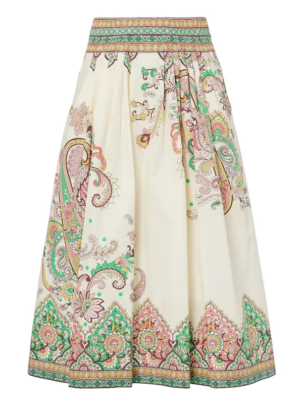 Etro Paisley Printed Midi Skirt - Multicoloured