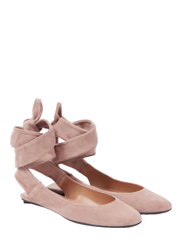 Attico Cloe Suede Ballet Flats - Pink