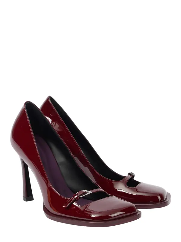 Attico Mia 95 Patent Leather Pumps - Burgundy