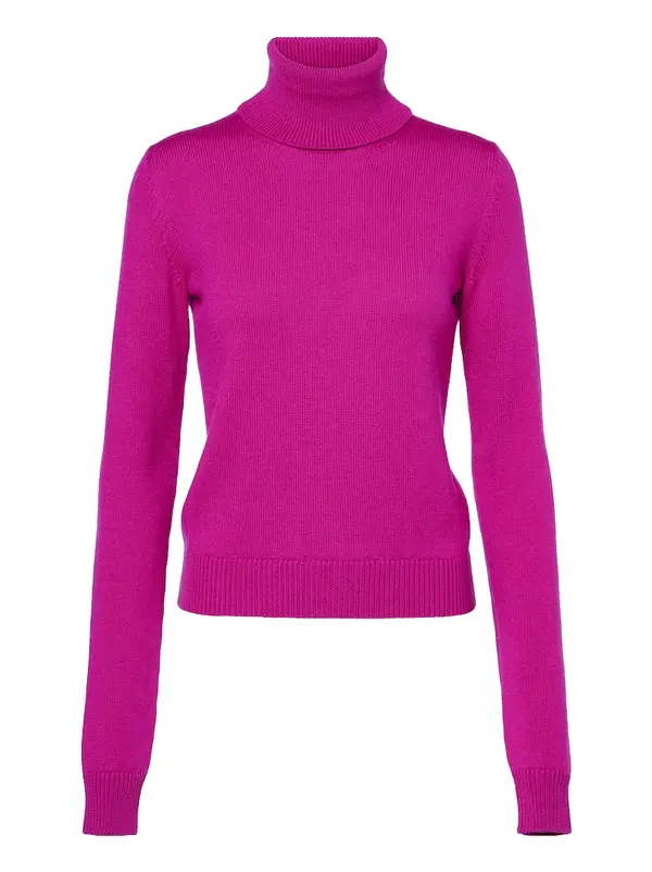 Dolce & Gabbana Wool Turtleneck Sweater - Purple