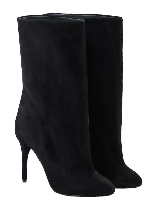 Alaïa Suede Ankle Boots - Black