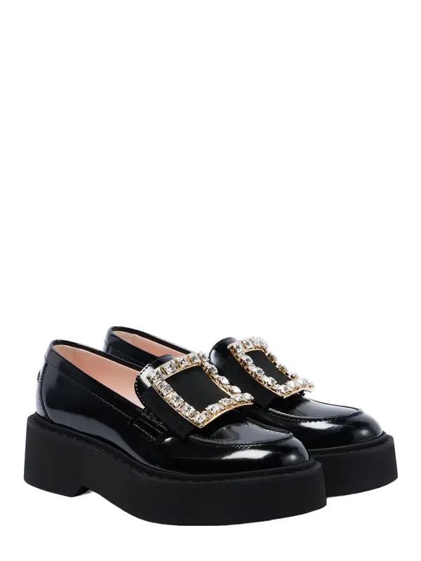 ROGER VIVIER Viv' Rangers Platform Loafers - Black