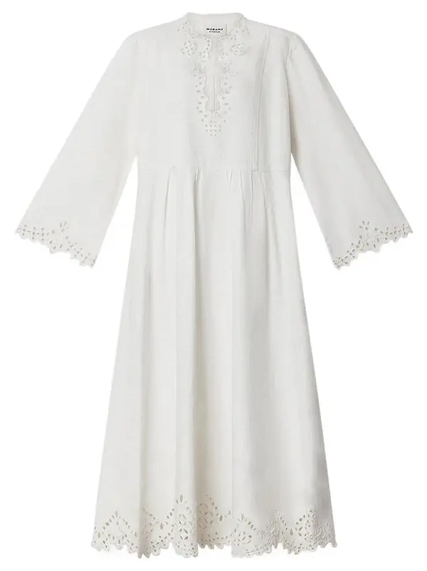 MARANT ETOILE Tianny Long Sleeve Dress - White
