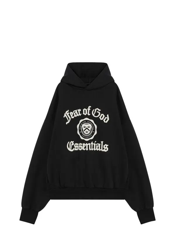 Fear Of God University Logo Hoodie - Black