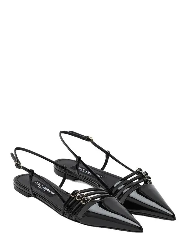 Dolce & Gabbana Patent Slingbacks - Black
