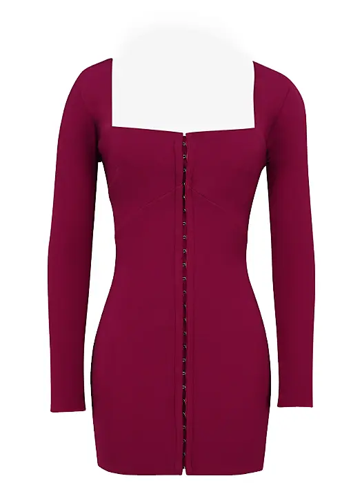 House Of Cb Selene Mini Dress - Berry