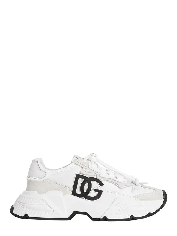 Dolce & Gabbana Daymaster Sneakers With Dg Logo Patch - White