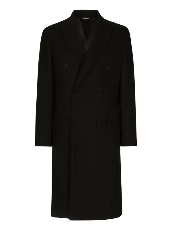 Dolce & Gabbana Double-breasted Wool Coat - Black