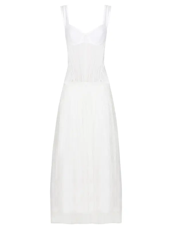 Dolce & Gabbana Long Lace Dress - White