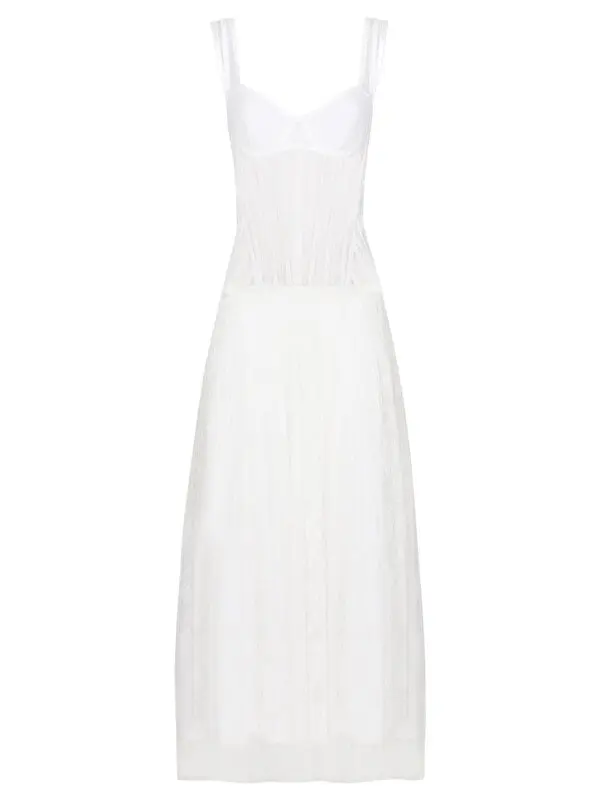 Dolce & Gabbana Long Lace Dress - White