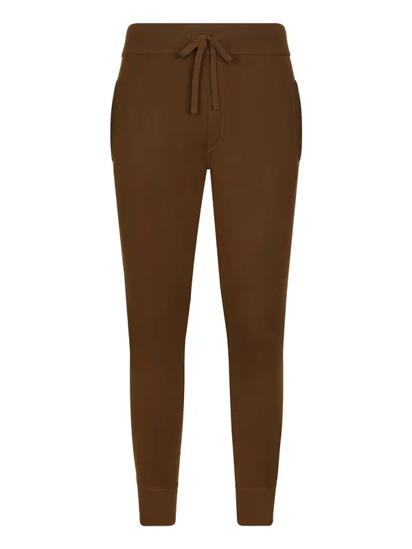 Dolce & Gabbana Wool And Cashmere Knit Jogging Pants - Brown
