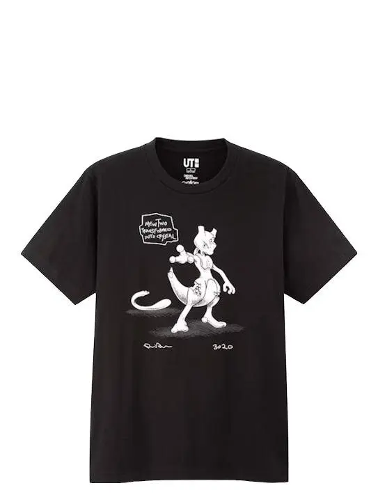 DANIEL ARSHAM X Pokemon X Uniqlo Crystal Mewtwo Tee Shirt - Black