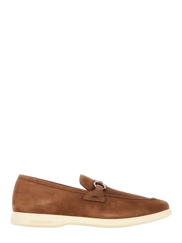 FERRAGAMO Suede Loafers - Brown