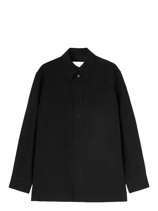JIL SANDER Wool Shirt - Black