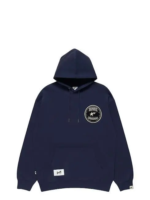 BAPE X Stadium Goods Fleece Pullover Hoodie - Navy Blue