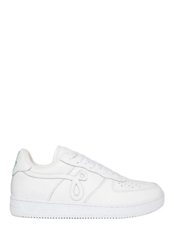 JOHN GEIGER Gf01 Pebbled Leather Sneakers - White/green
