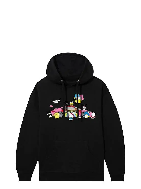 ANTI SOCIAL SOCIAL CLUB X Hello Kitty Racing Hoodie - Black