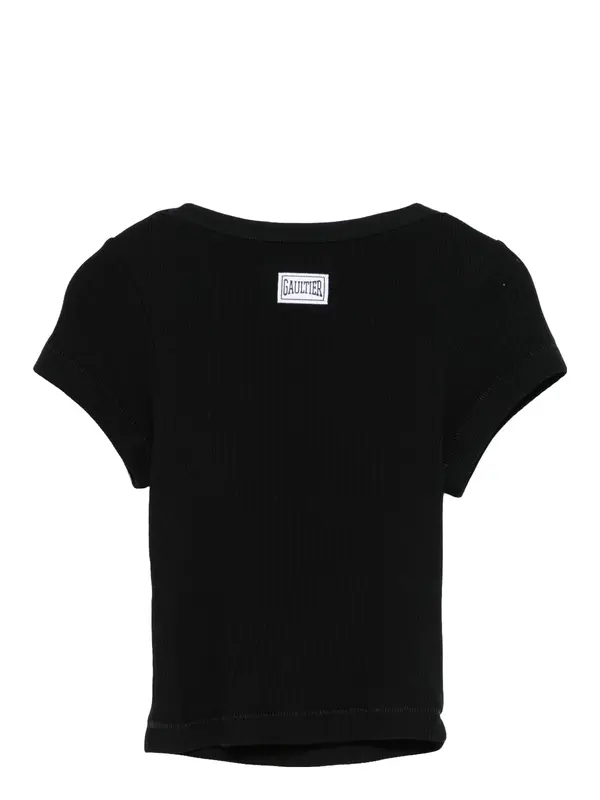 Jean Paul Gaultier Logo-patch T-shirt - Black