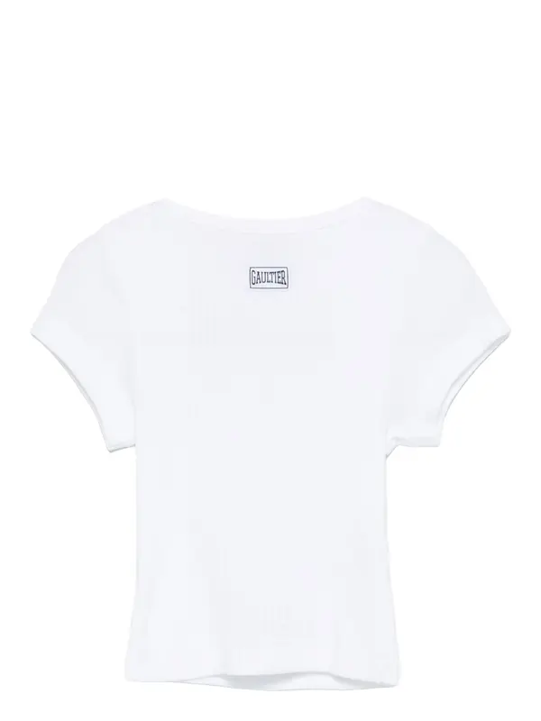 Jean Paul Gaultier Logo-patch T-shirt - White